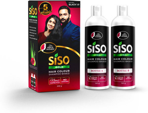 SISO 5 Minute Magic Hair Color Shampoo 200g , Natural Black 1.0 - Price ...