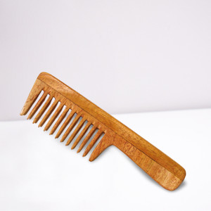 Natsbyte Neem Wood Comb Handle Wide New | Anti Hair Fall | For Men ...