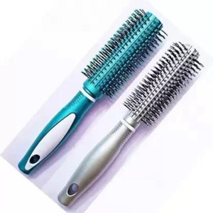 Adhiraj Round Rolling Silver & Blue Comb Hair roller Brush - Price in ...