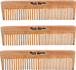 KeshBindu Neem Wood Combs 100% Handmade, Anti- Dandruff pack of 3 ...