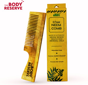 the body reserve Neem Wood Handcrafted Comb, Natural Hair Growth,Anti ...