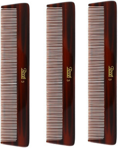 ROOTS Brown Fine Teeth Comb for Fine long Straight Hair - Pack of 3 ...