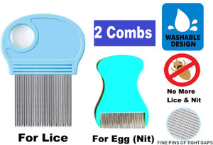QD 2 Steel Teeth Lice comb Magnify Remove Nit Egg Dust Dandruff Head ...
