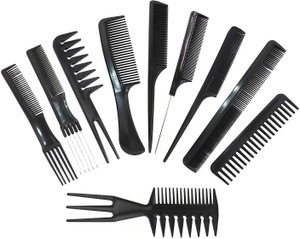 DOTFUSION Set Of 10 Professional Hair Cutting & Styling Comb Kit ...