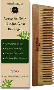 Greenloverstore Ayurvedic Dual Type Neem Wooden Comb From Kerala Ideal ...