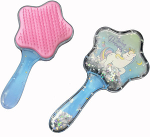 Shoppernation Fancy Unicorn Star Design Kids Hair Brush Hair Comb Small ...