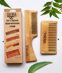 daira Neem Wooden Comb, Hair Growth, Hair fall, Dandruff Control, Wide ...