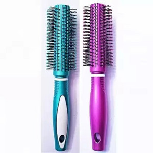 Fleeto Round Rolling Curling blue pink color Comb - Price in India, Buy ...