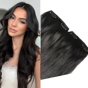 SS clipextension 2 Clip Look Like Human Fake Extension (set of 2) Black ...