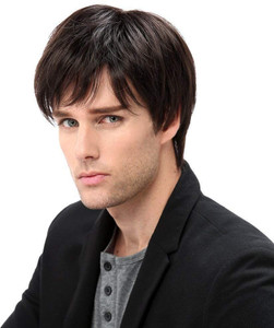 Hymaa Synthetic Wigs For Men Natural Looking Full Head Wig Gents Wig ...
