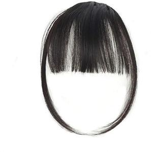 A H S Bangs Clip On Clip In Front Bang Fringe for Daily Wear (Natural ...