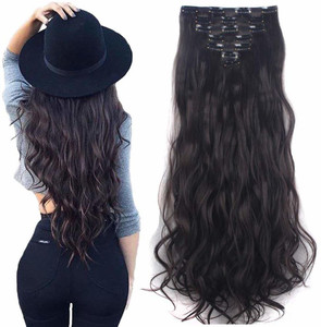 Crazy Hair 6 Pcs 14 Clips Based 24 inch Curly/Wavy Synthetic Fiber ...