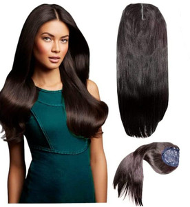 Views 3 Clip Topper Front and Scalp Cover Up extensions Brown Hair ...