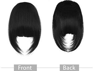 Sunshiny Clip In Front Bang Fringe for Women and Girls (Black Color ...