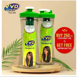 VVD Gold Pure Coconut Oil Bottle with free Sipper | Nourishing Hair ...