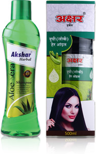 AKSHAR Dudhi Hair oil 450ml + aloevera shampoo 100ml Hair Oil - Price ...
