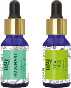 Rey Naturals Tea tree and Rosemary essential Pure 100% Natural Hair Oil ...