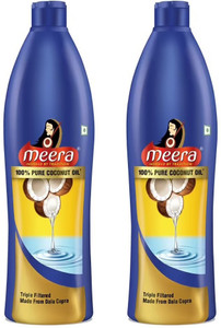 Meera Pure Coconut Oil - 500ml (Pack Of 2) Hair Oil - Price in India ...