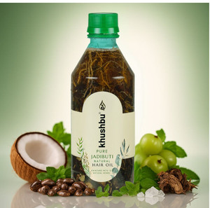 Khushbu Jadibuti Ayurvedic Hair Oil with Bhringraj, Amla, Neem & 12 ...