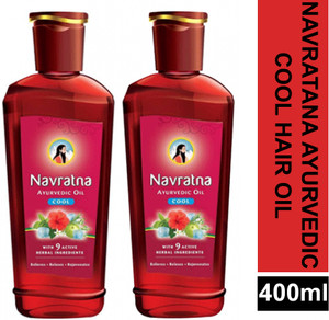Navratna Ayurvedic Cool hair oil 200ml pack of 2X400ml Hair Oil - Price ...