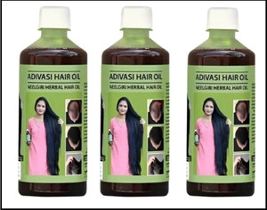 NEELHARI Adivasi Neelgiri Herbal Hair Growth Oil (300ml)green Hair Oil ...