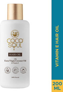 Coco Soul Vitamin E Hair Oil with Extra Virgin Coconut Oil, Almond ...