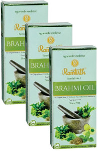 Ramtirth Brahmi Ayurvedic Hair Oil - Pack of 3 (200ml) Hair Oil - Price ...