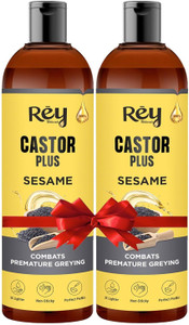Rey Naturals Premixed Castor Plus Sesame Hair oil | Combats Premature ...