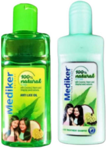 MEDIKER oil Anti Lice Shampoo Treatment Hair Oil 50ml combo pack 2 Hair ...