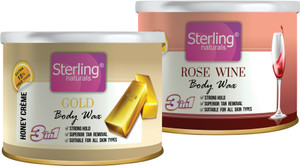 Sterling Natural HONEY CRÈME GOLD & WINE BODY WAX for Soft waxing on ...