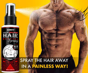 GLAMITY Hair Removal Cream Spray for Men Chest, Back, Legs, Under Arms ...