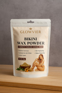 glowvier 8-Minute Herbal Turmeric Bikini Wax | Gentle Hair Removal for ...