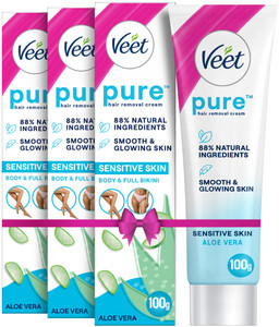 Veet Pure Hair Removal - Sensitive Skin Cream 100g,Set Of 3 Cream ...