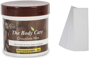 THE BODY CARE Combo Wax Kit(Microwavable Chocolate Hot Wax 200g + 40 ...