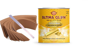 Ultima glow Gold wax best wax with strips and knife Quantity 500.9 Wax ...