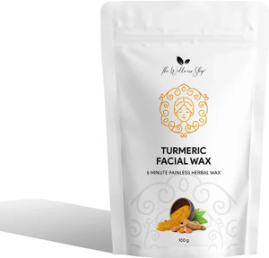 The Wellness Shop TURMERIC FACIAL - 5 MIN PAINLESS HERBAL POWDER Wax ...