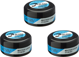 GATSBY Japan Moustache & Beard Styling- Strong Hold, (Set of 3) Hair ...