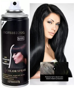 MYEONG BLACK TEMPORARY 1 DAY HAIR COLOR SPRAY Hair Spray - Price in ...