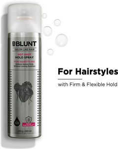 BBlunt Hot Shot Hold Spray for Instant & Firm Hold - 300 ml Hair Spray ...