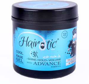 Hairotic MEN Hair Gel Cool Blue Adds Shine Water-based Medium Hold ...