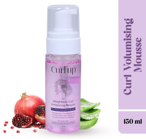 CURL UP Weightless Curl Enhancing Mousse | Adds Shine & Defines Curly ...