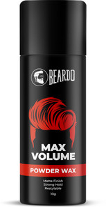 BEARDO Max Volume Powder Wax 10 gm|Strong Hold|Hair Styling|Matte ...