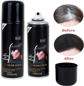Emijun BLACK Temporary Hair Color Spray With Aroma Fragrance, Argan Oil ...
