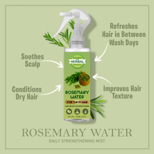 NATURAL AND HERBAL PRODUCTS Rosemary Water Anti-Hair Fall Spray with ...