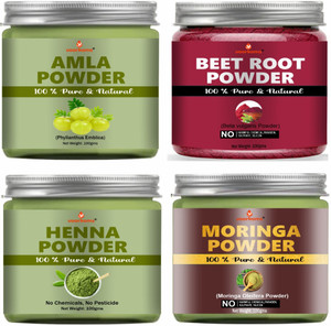 voorkoms Beetroot Amla Henna Moringa Powder Natural Wellness Blend 400 ...