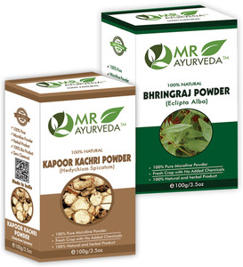 MR Ayurveda Kapoor Kachri Powder and Bhringraj Powder - Combo Pack ...