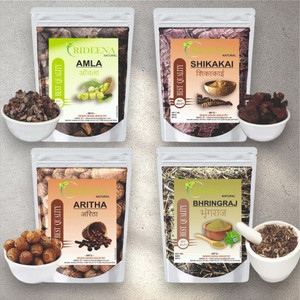 Rideena Natural Hair Pure Dry Amla Raw Reetha Raw Shikakai Raw Bhringrj ...