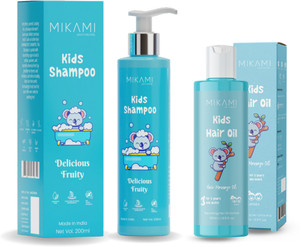 MIKAMI Kids Hair Oil (100ml) and Kids Shampoo (200 ml) - Combo - Age 3 ...