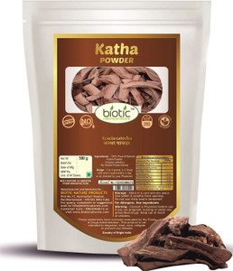 biotic Katha Powder (Acacia Catechu) Kattha Powder - 500g - Price in ...