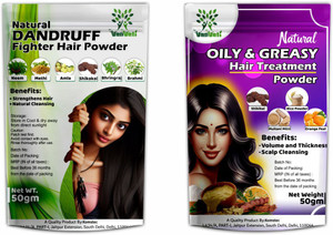 Vanvati Natural Dandruff Fighter, Oily & Greasy Hair Powder For Hair ...